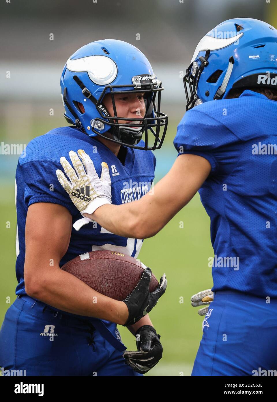 High School football action with Coeur d'Alene vs Post Falls freshmen ...