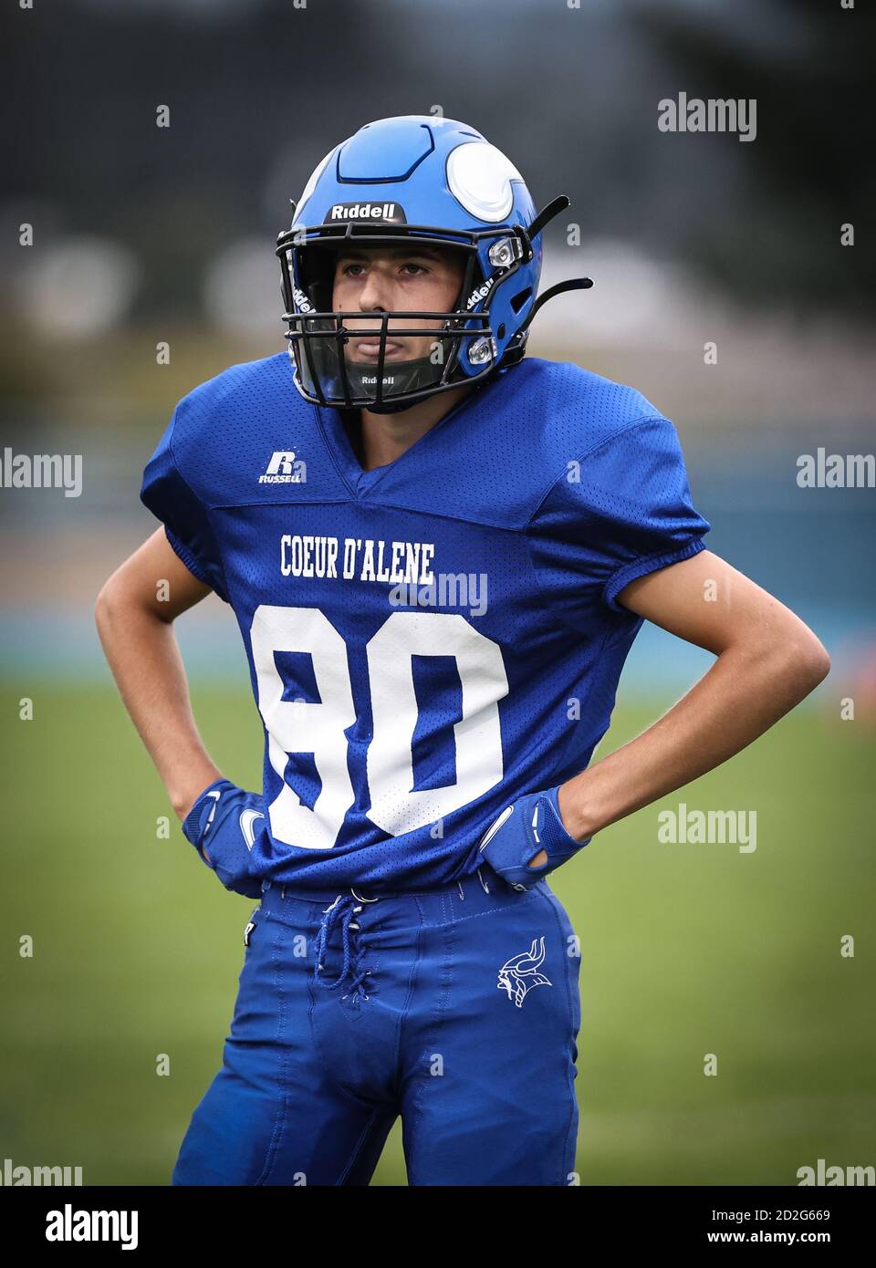 High School football action with Coeur d'Alene vs Post Falls freshmen ...