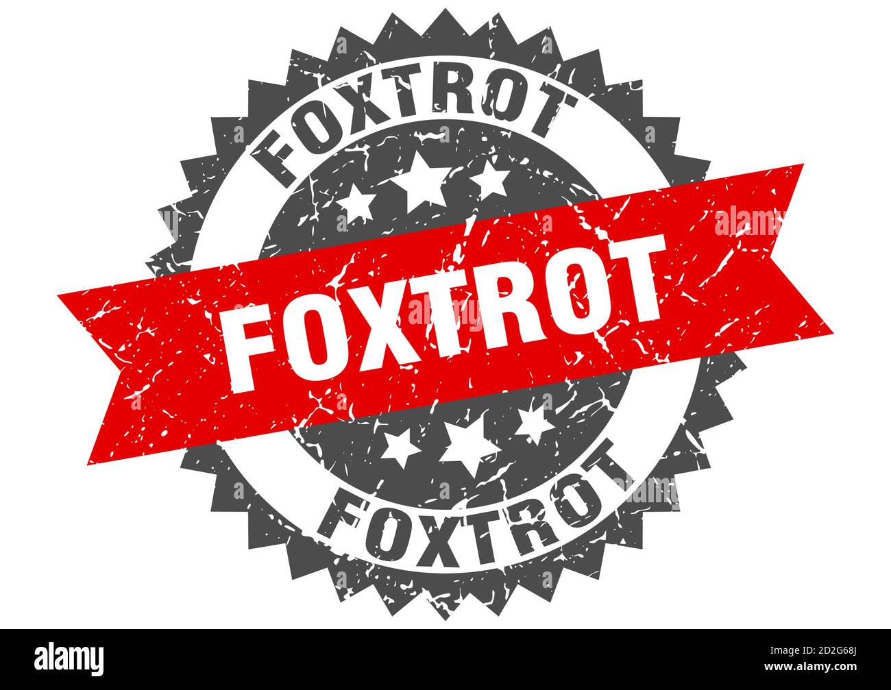 foxtrot stamp. round grunge sign with ribbon Stock Vector Image & Art ...