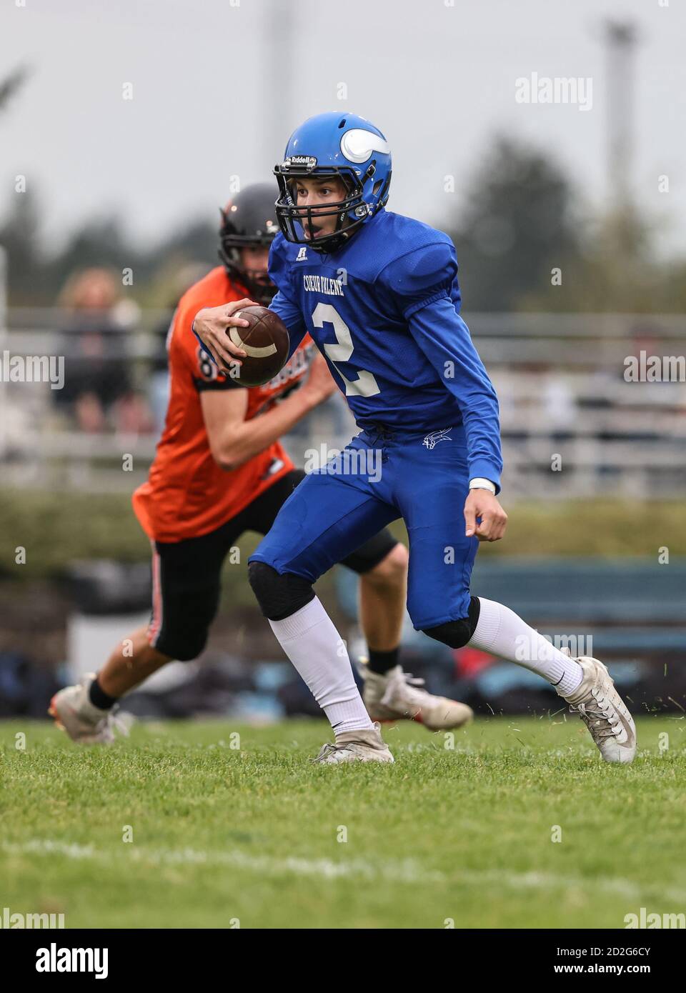 High School football action with Coeur d'Alene vs Post Falls freshmen ...