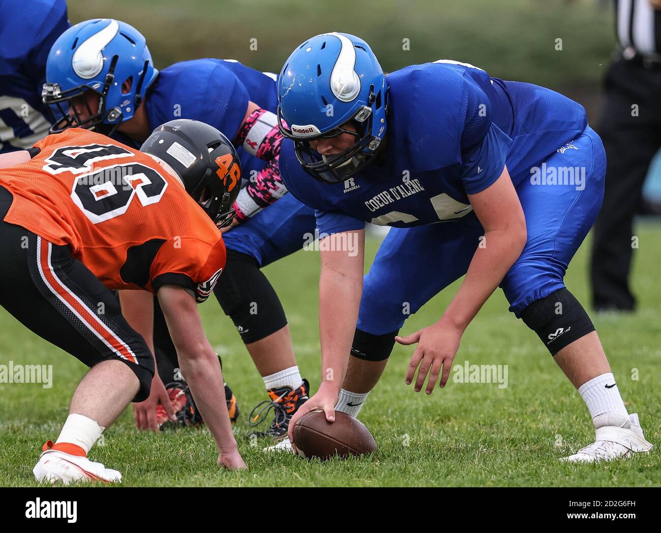 High School football action with Coeur d'Alene vs Post Falls freshmen ...