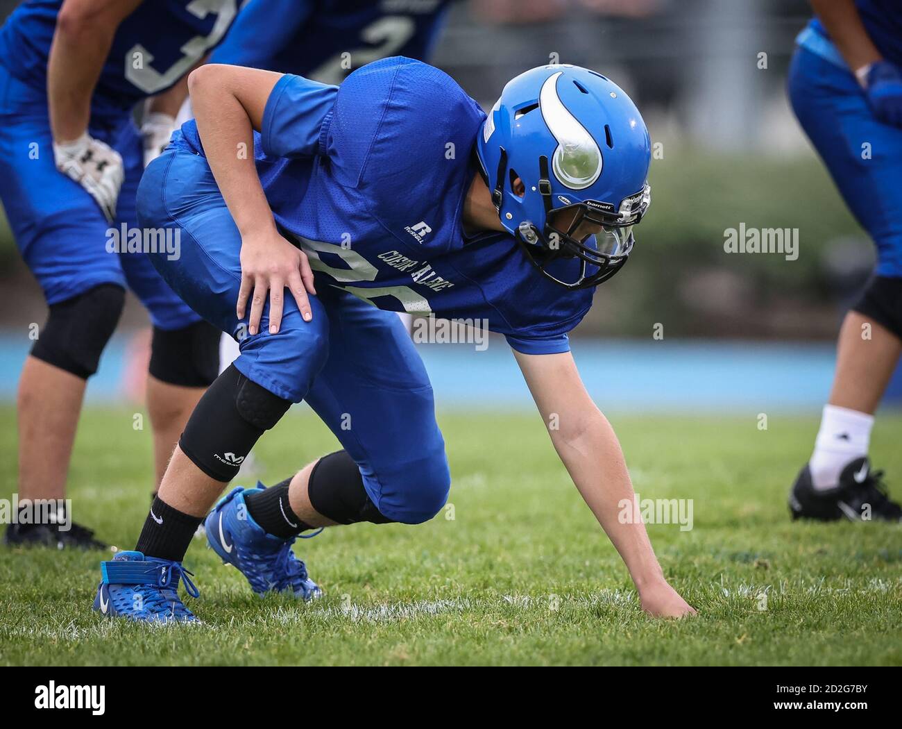 High School football action with Coeur d'Alene vs Post Falls freshmen ...