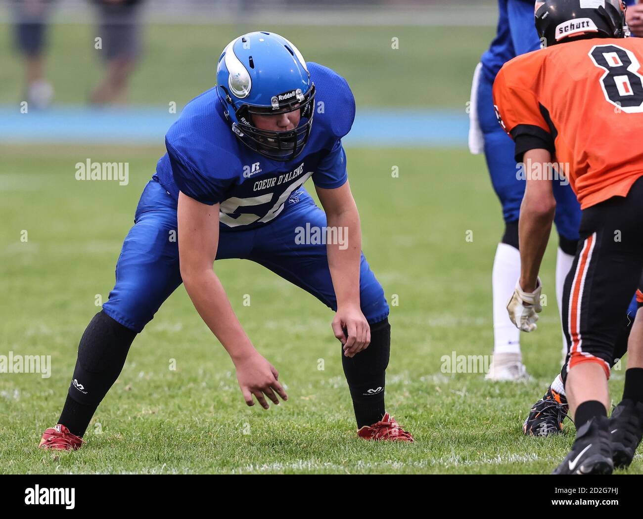 High School football action with Coeur d'Alene vs Post Falls freshmen ...