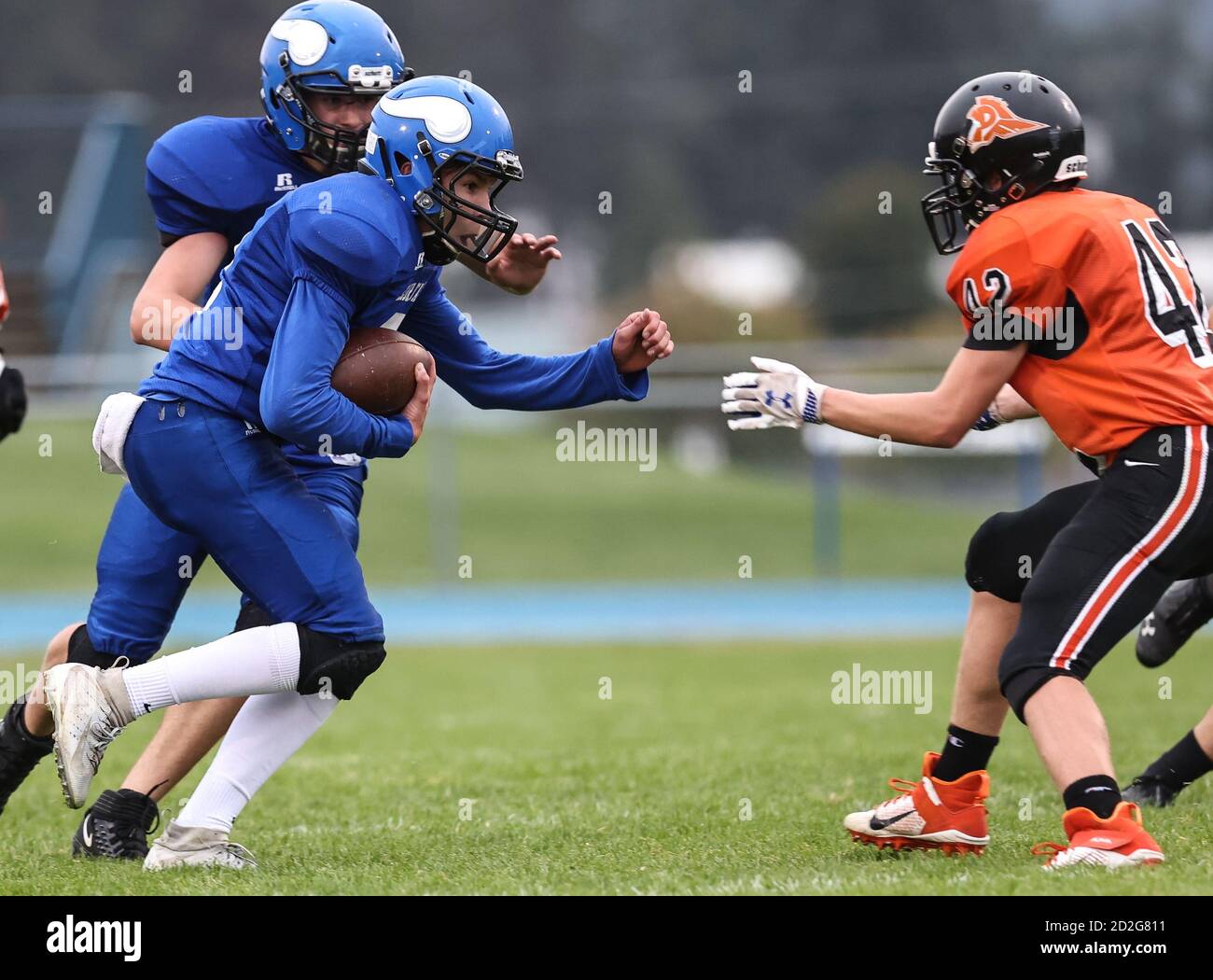High School football action with Coeur d'Alene vs Post Falls freshmen ...