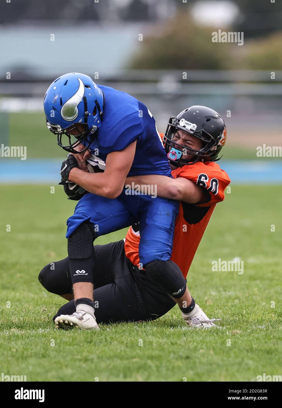 High School football action with Coeur d'Alene vs Post Falls freshmen ...