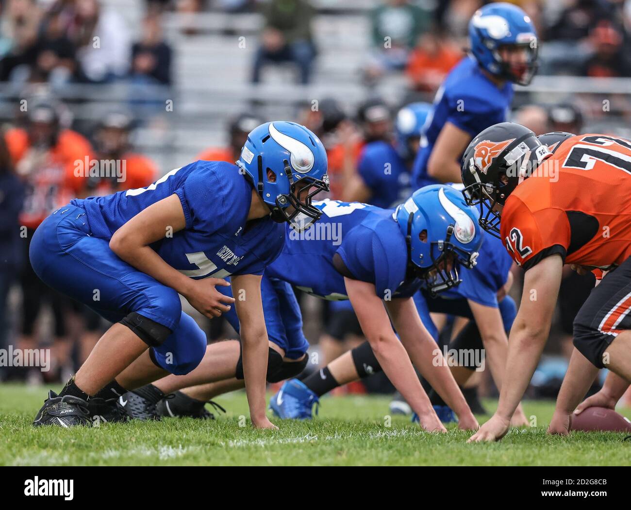 High School football action with Coeur d'Alene vs Post Falls freshmen ...