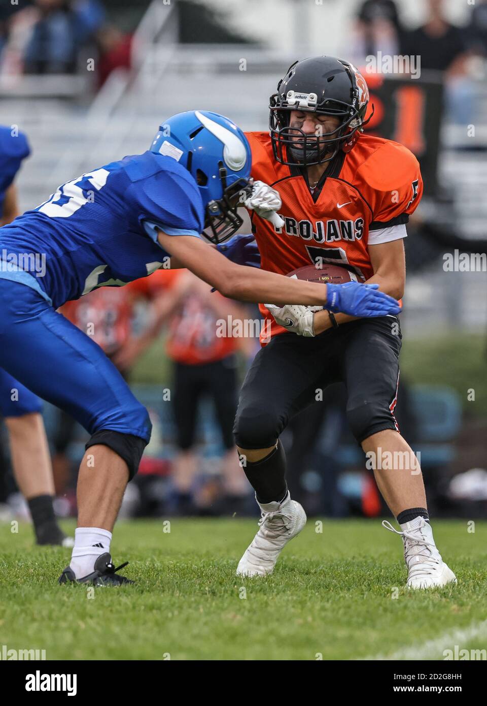 High School football action with Coeur d'Alene vs Post Falls freshmen teams Stock Photo - Alamy