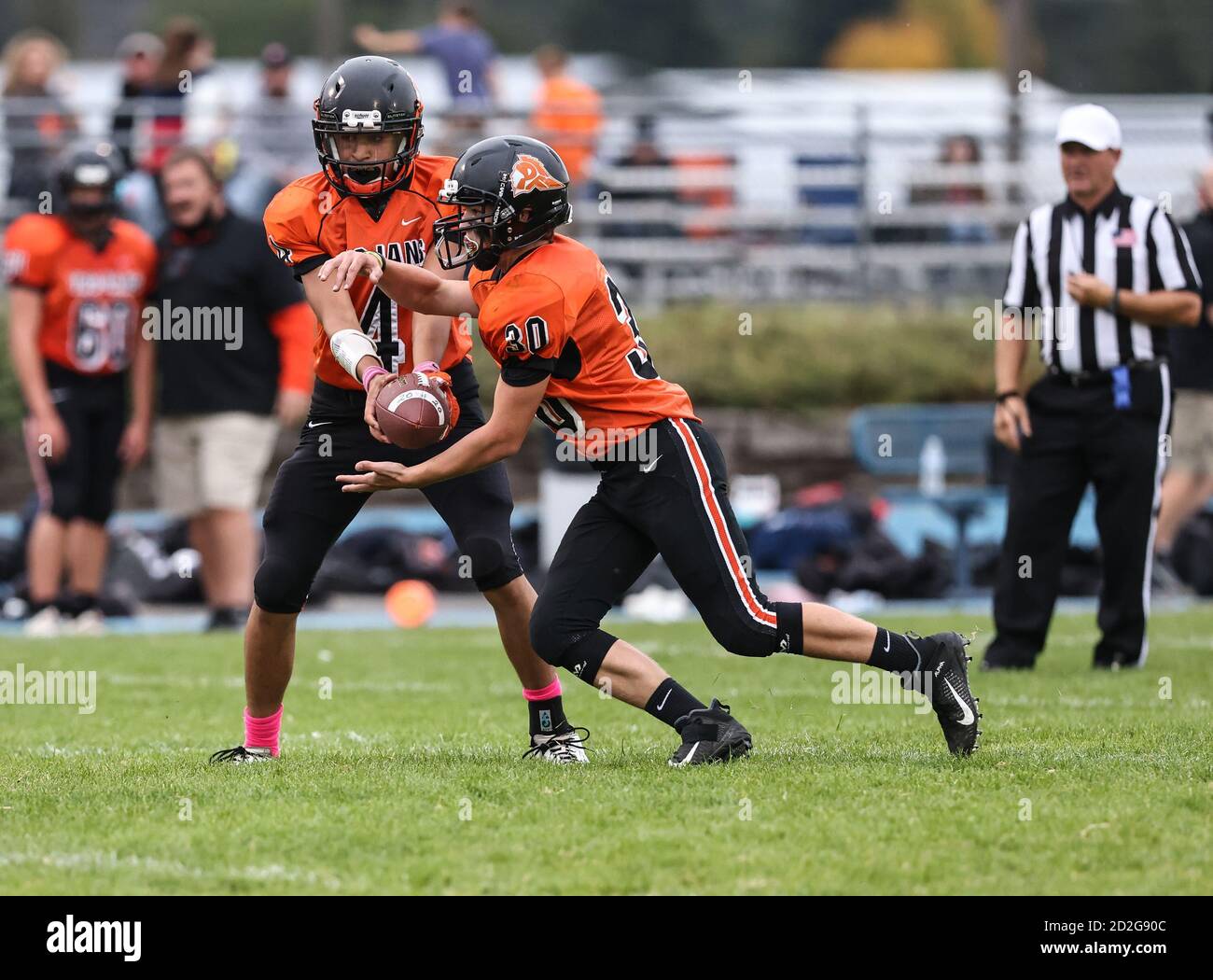 High School football action with Coeur d'Alene vs Post Falls freshmen ...