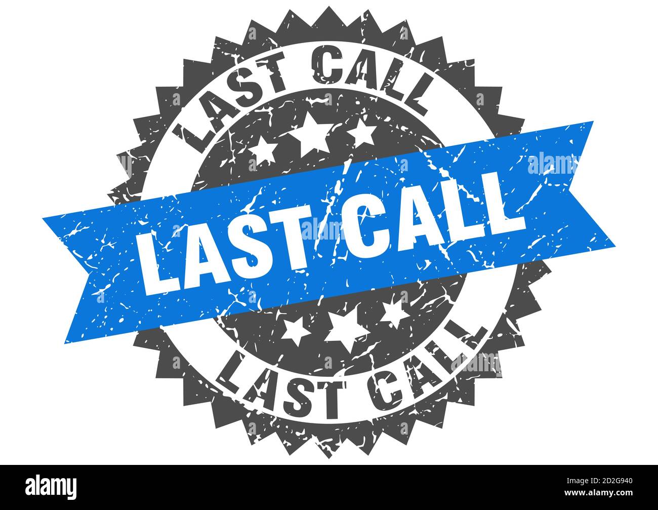 last call stamp. round grunge sign with ribbon Stock Vector Image & Art ...