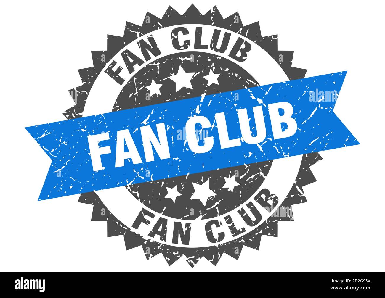 fan club stamp. round grunge sign with ribbon Stock Vector Image & Art ...