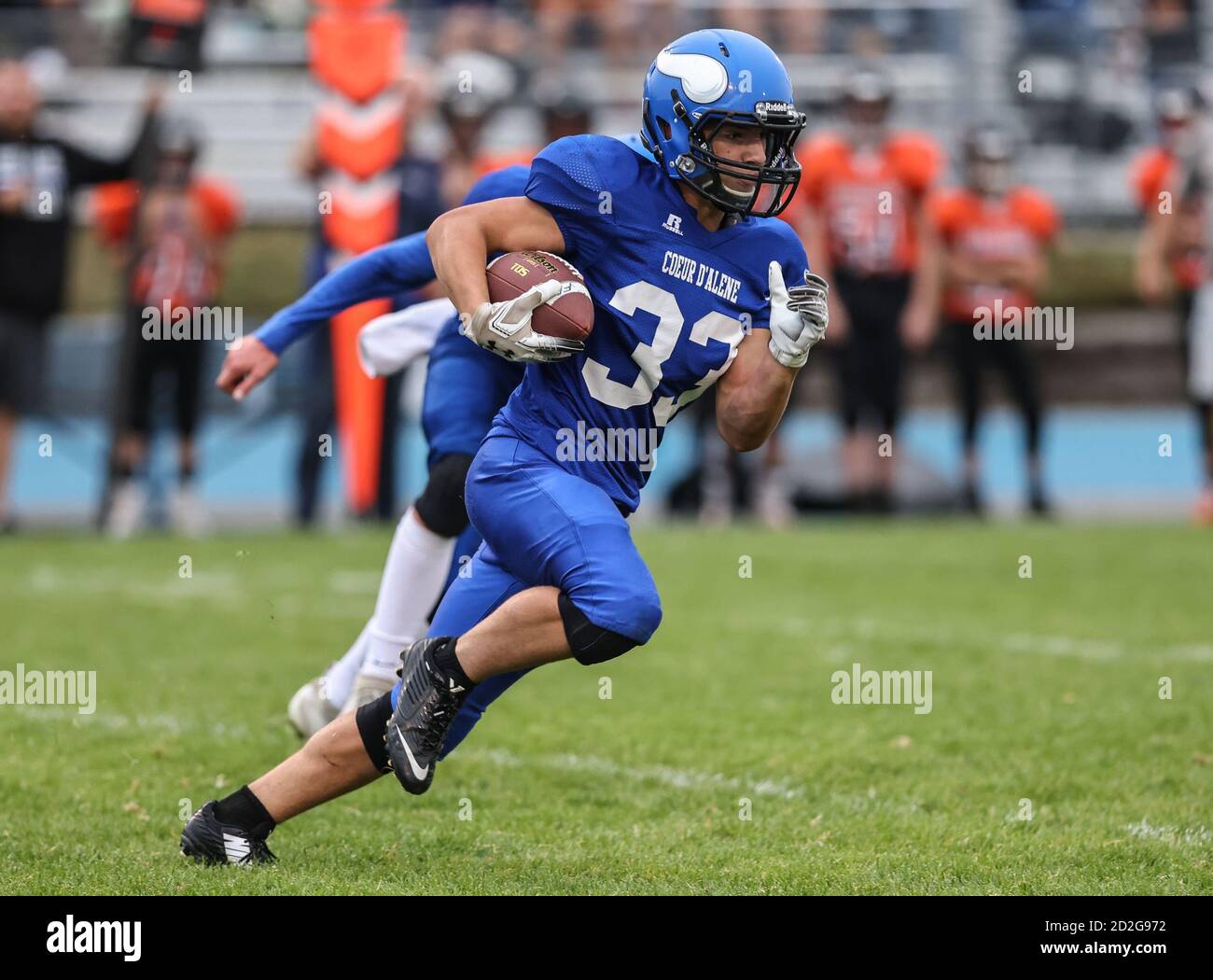 High School football action with Coeur d'Alene vs Post Falls freshmen ...