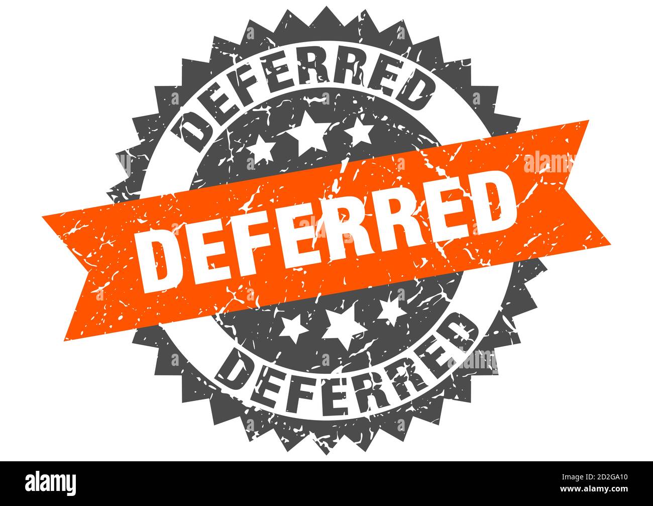 deferred stamp. round grunge sign with ribbon Stock Vector Image & Art ...