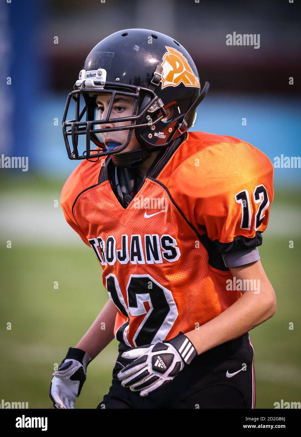 High School football action with Coeur d'Alene vs Post Falls freshmen ...