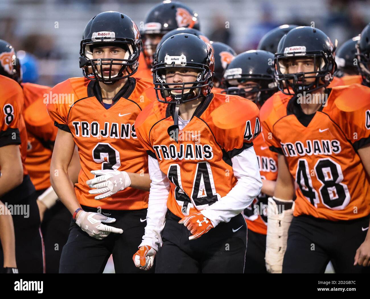 High School football action with Coeur d'Alene vs Post Falls freshmen ...