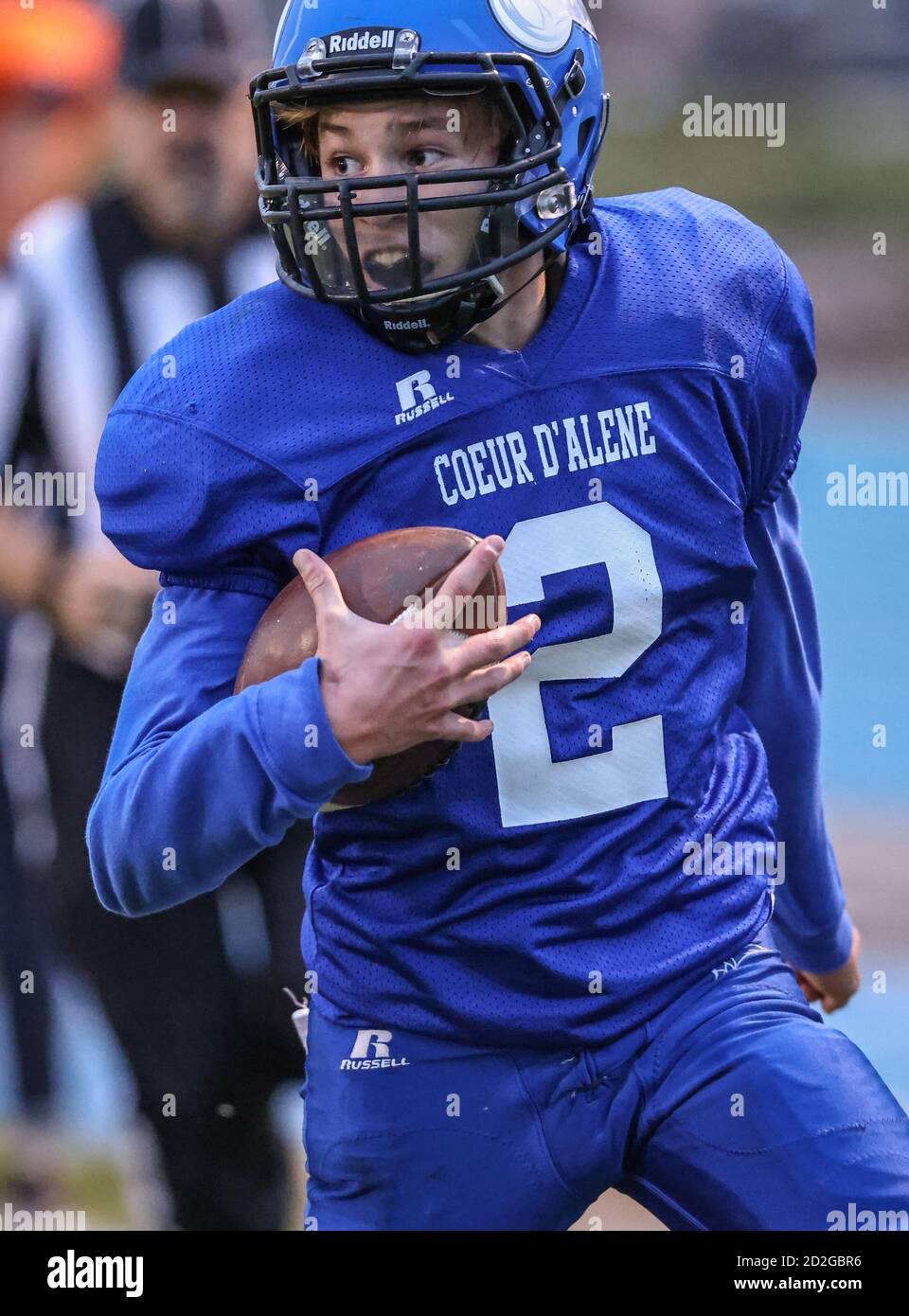 High School football action with Coeur d'Alene vs Post Falls freshmen ...