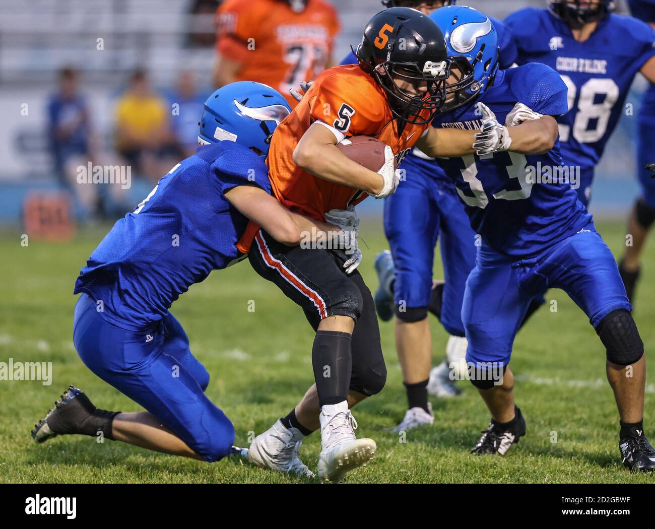 High School football action with Coeur d'Alene vs Post Falls freshmen ...