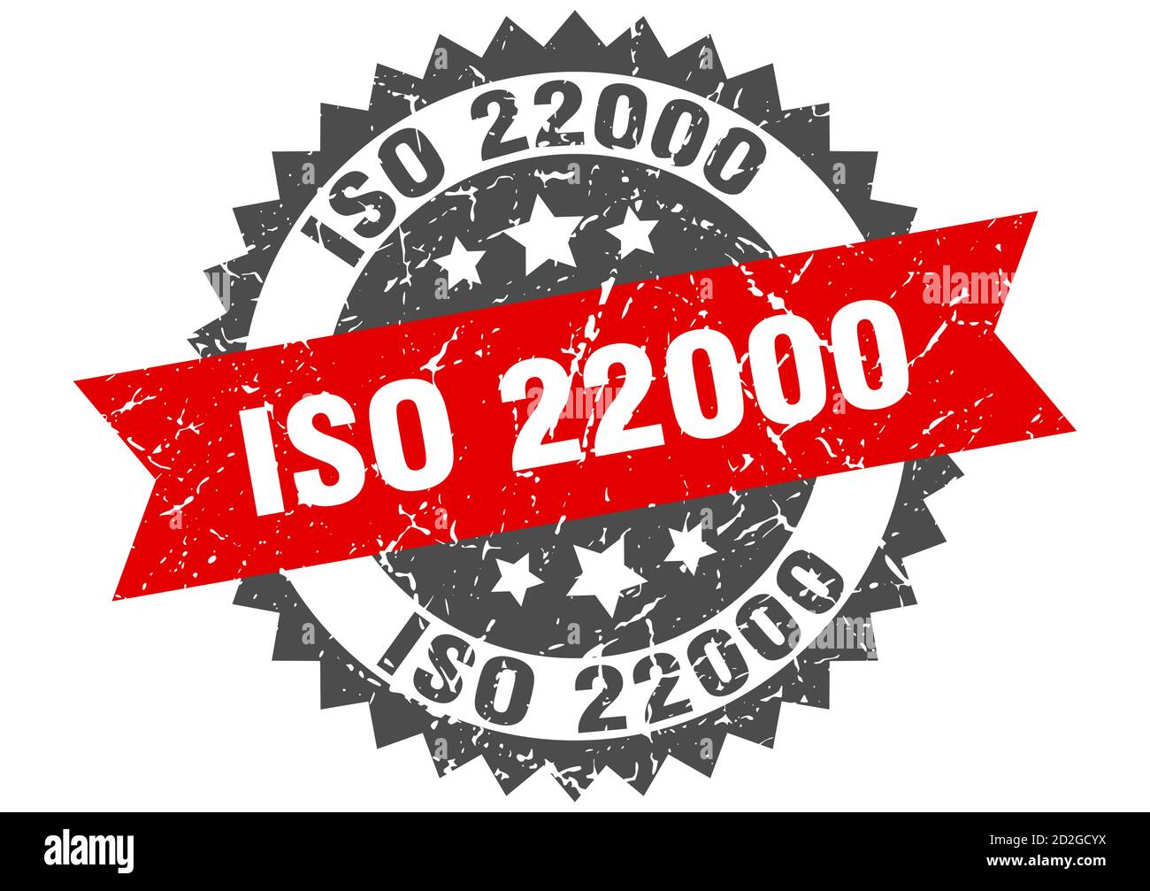 iso 22000 stamp. round grunge sign with ribbon Stock Vector Image & Art - Alamy