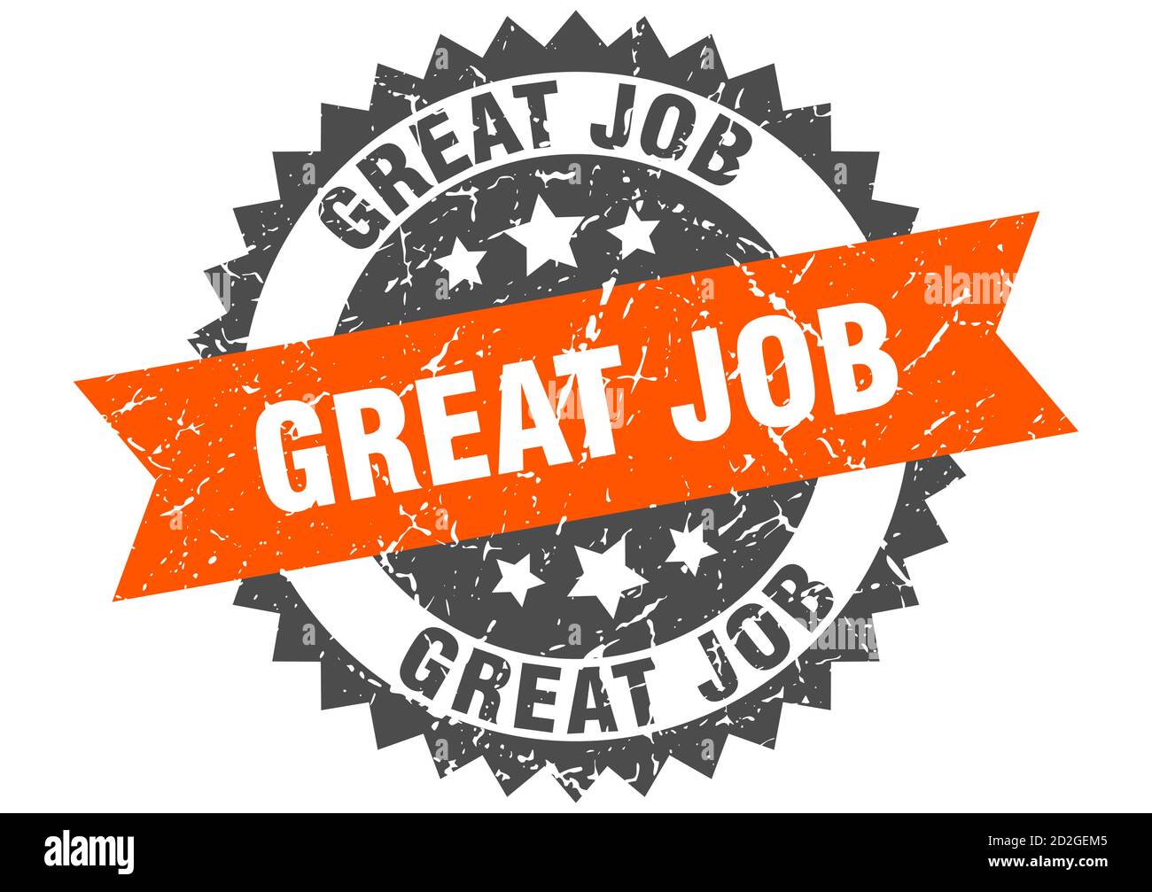 great job stamp. round grunge sign with ribbon Stock Vector Image & Art ...