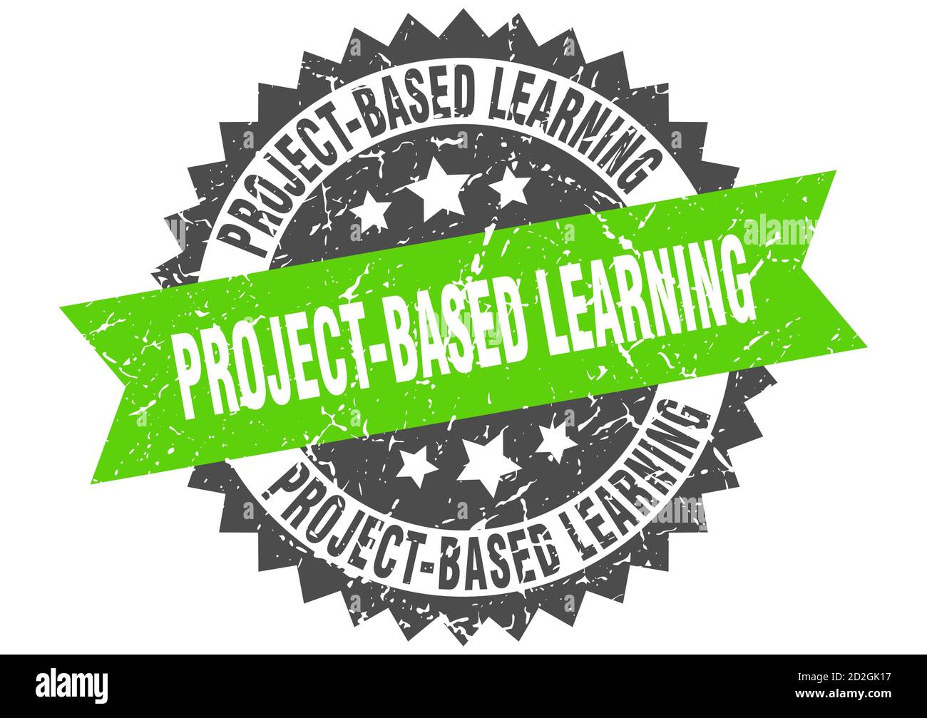 project-based learning stamp. round grunge sign with ribbon Stock ...