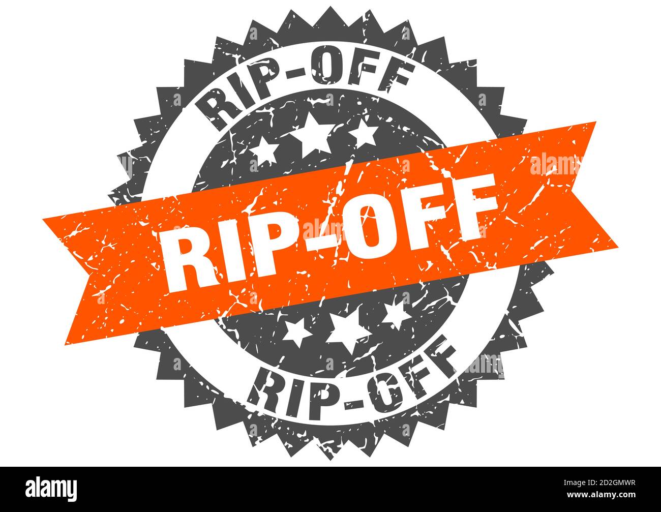 rip-off stamp. round grunge sign with ribbon Stock Vector Image & Art ...