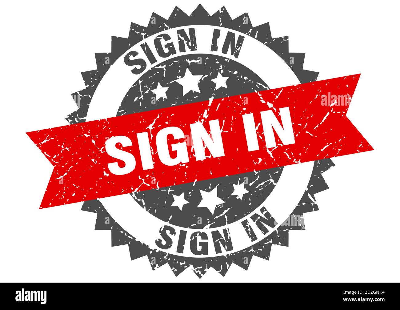 sign in stamp. round grunge sign with ribbon Stock Vector Image & Art - Alamy