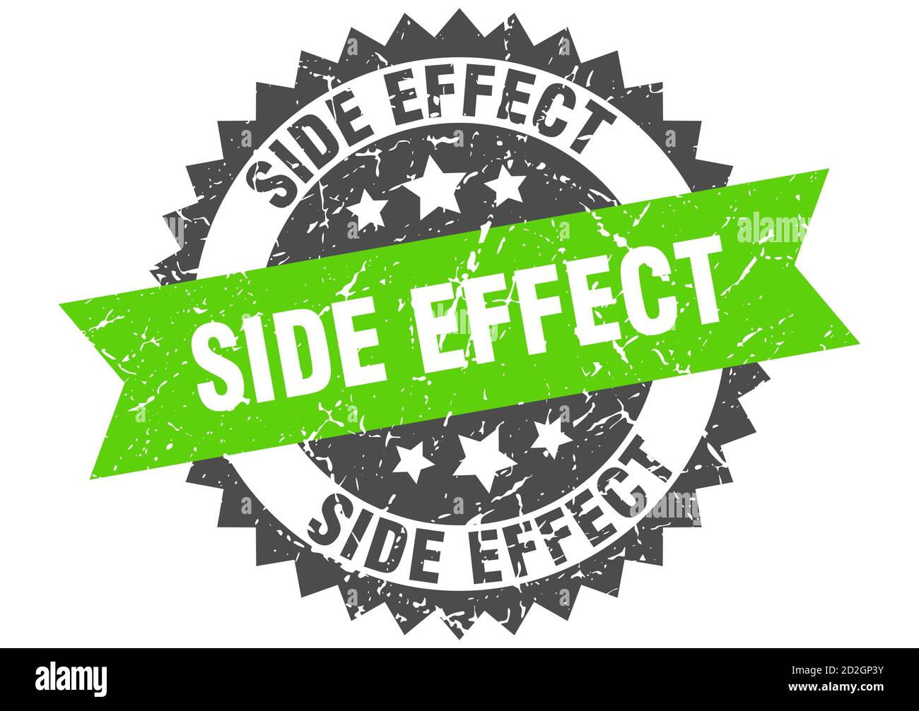 side effect stamp. round grunge sign with ribbon Stock Vector Image ...