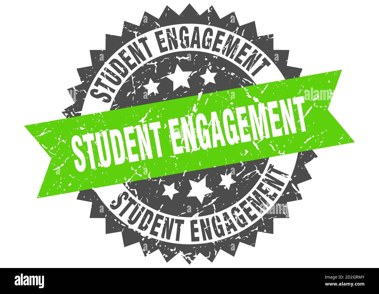 student engagement stamp. round grunge sign with ribbon Stock Vector ...