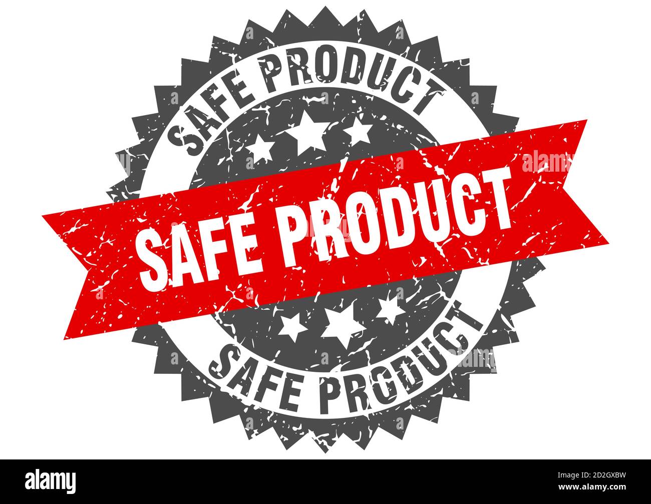 safe product stamp. round grunge sign with ribbon Stock Vector Image ...