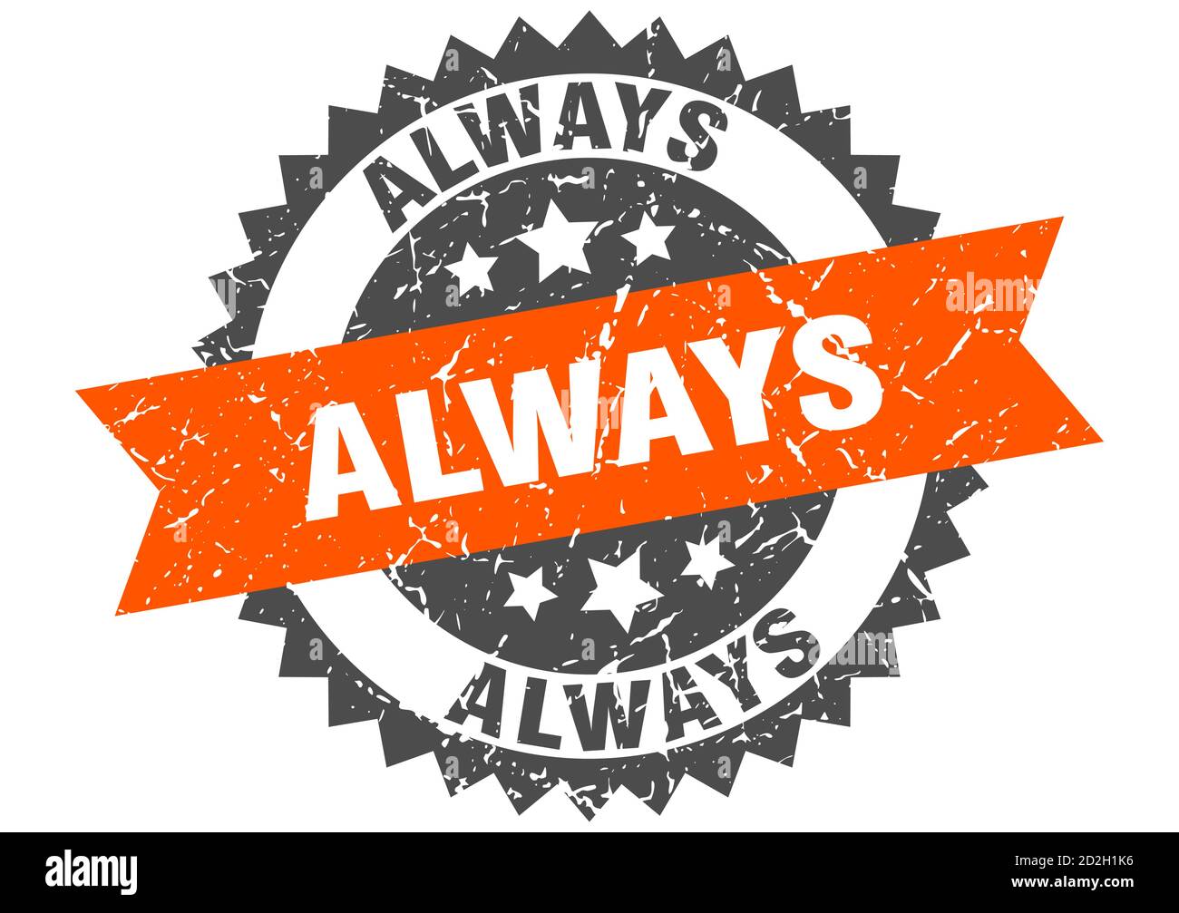 always stamp. round grunge sign with ribbon Stock Vector Image & Art ...