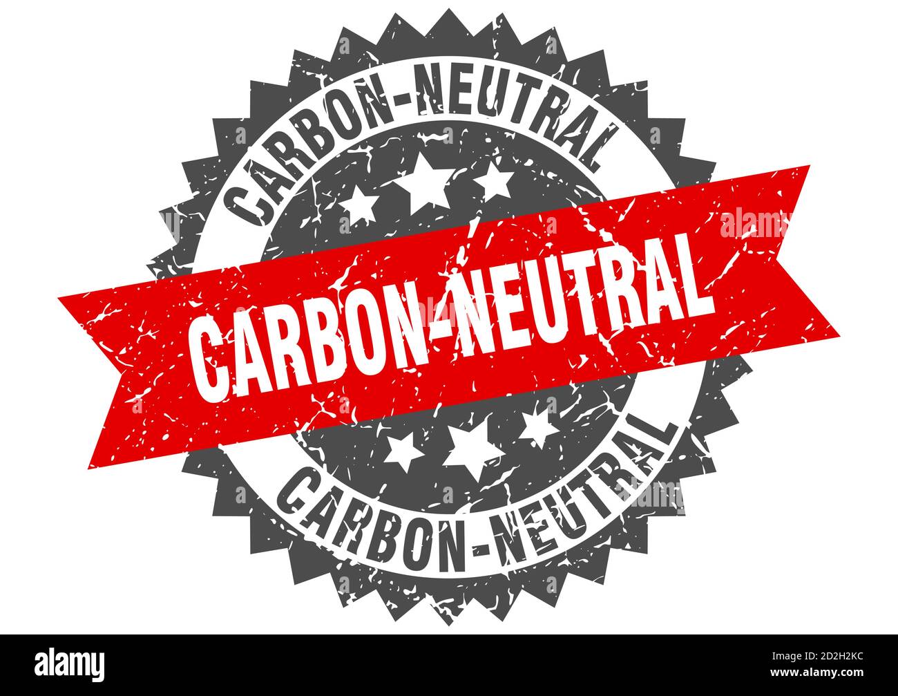 carbon-neutral stamp. round grunge sign with ribbon Stock Vector Image ...