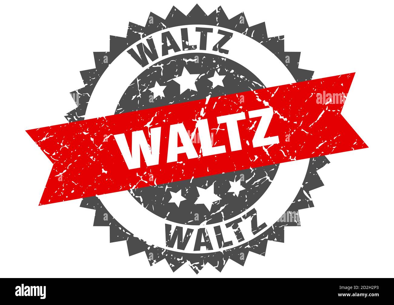 waltz stamp. round grunge sign with ribbon Stock Vector Image & Art - Alamy
