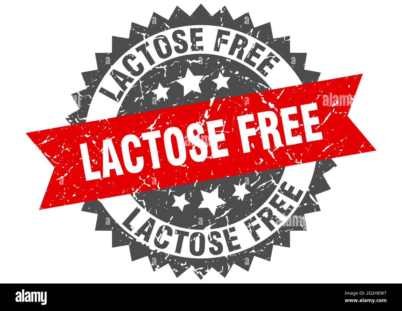 lactose free stamp. round grunge sign with ribbon Stock Vector Image ...