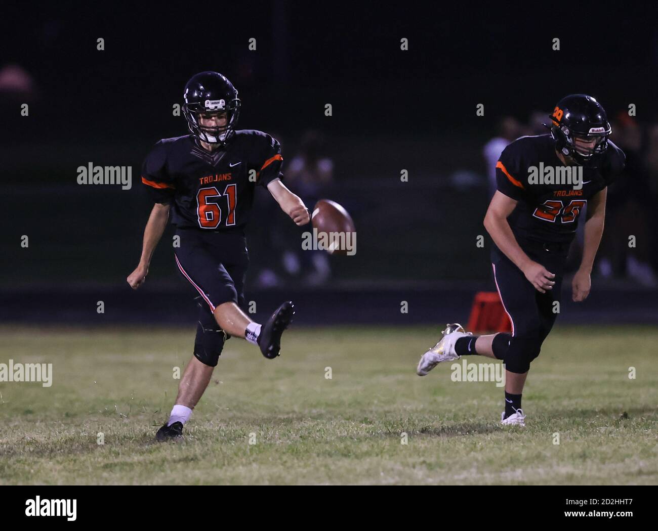 Football action with Rigby vs Post Falls High School in Post Falls ...