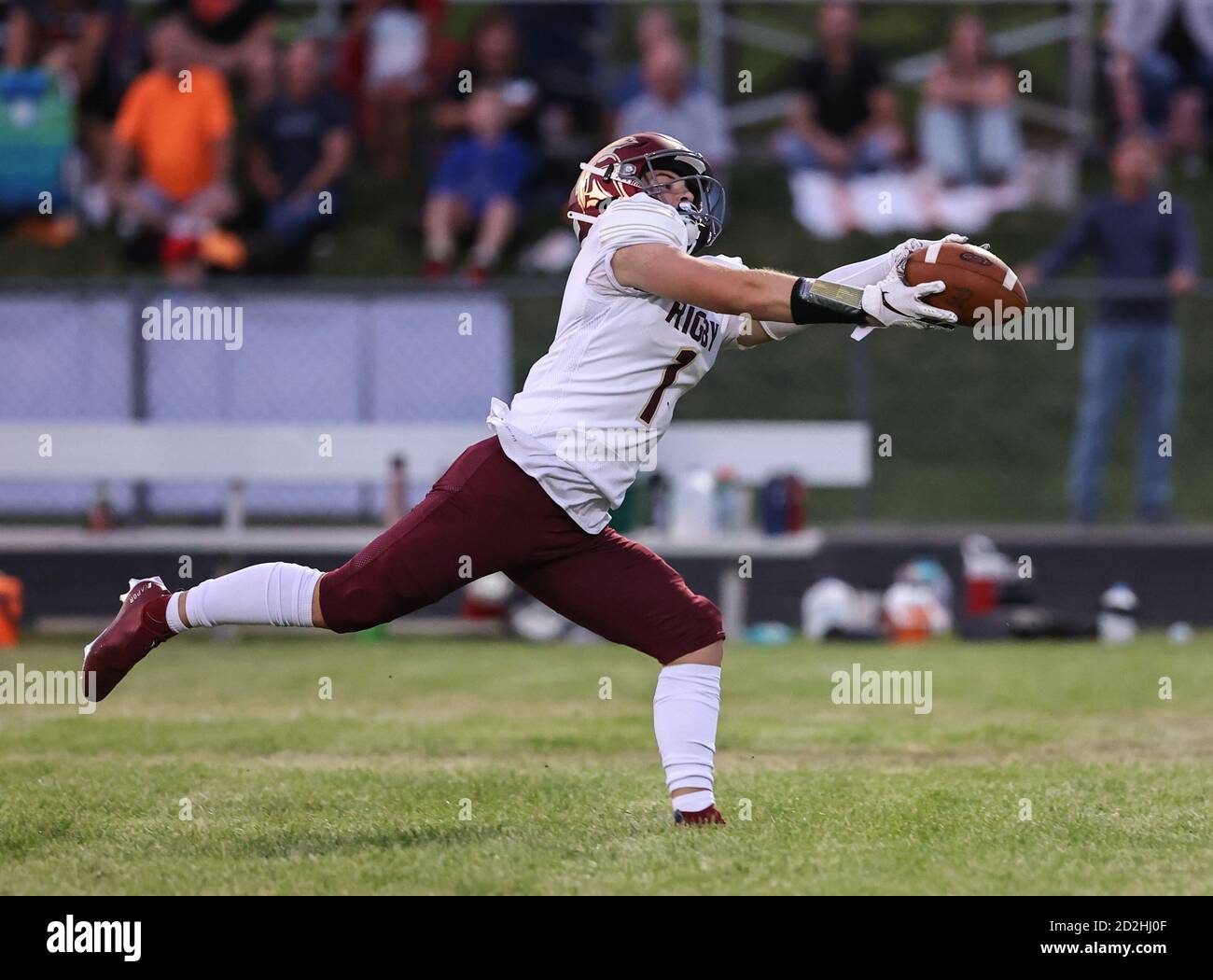 Football action with Rigby vs Post Falls High School in Post Falls ...