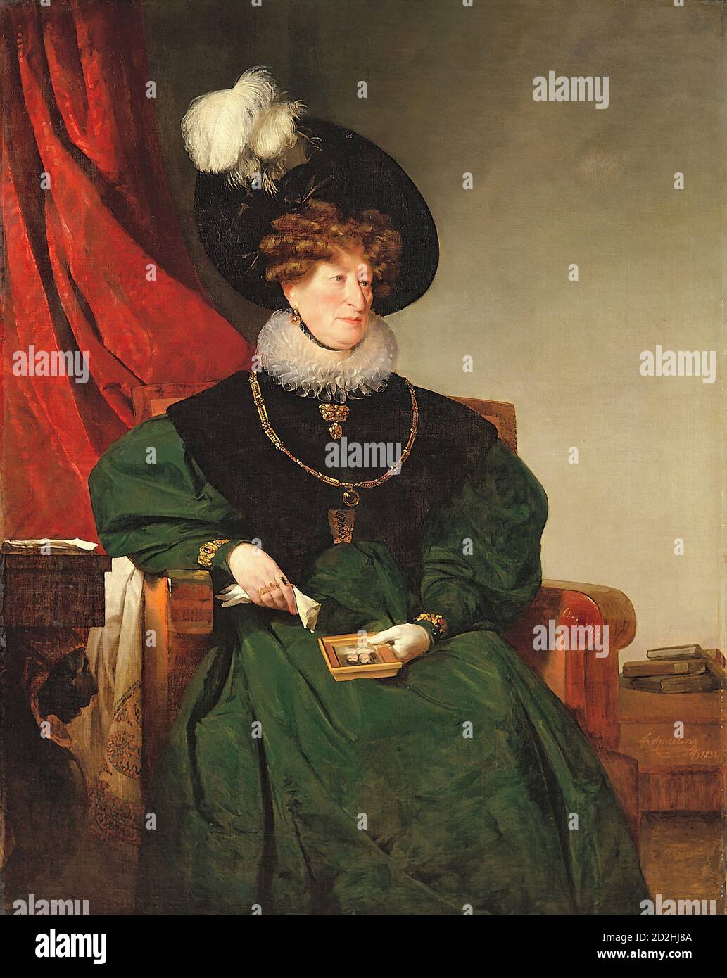 Amerling Friedrich Von - Portrait of Baroness Cecilie Von Eskeles ...