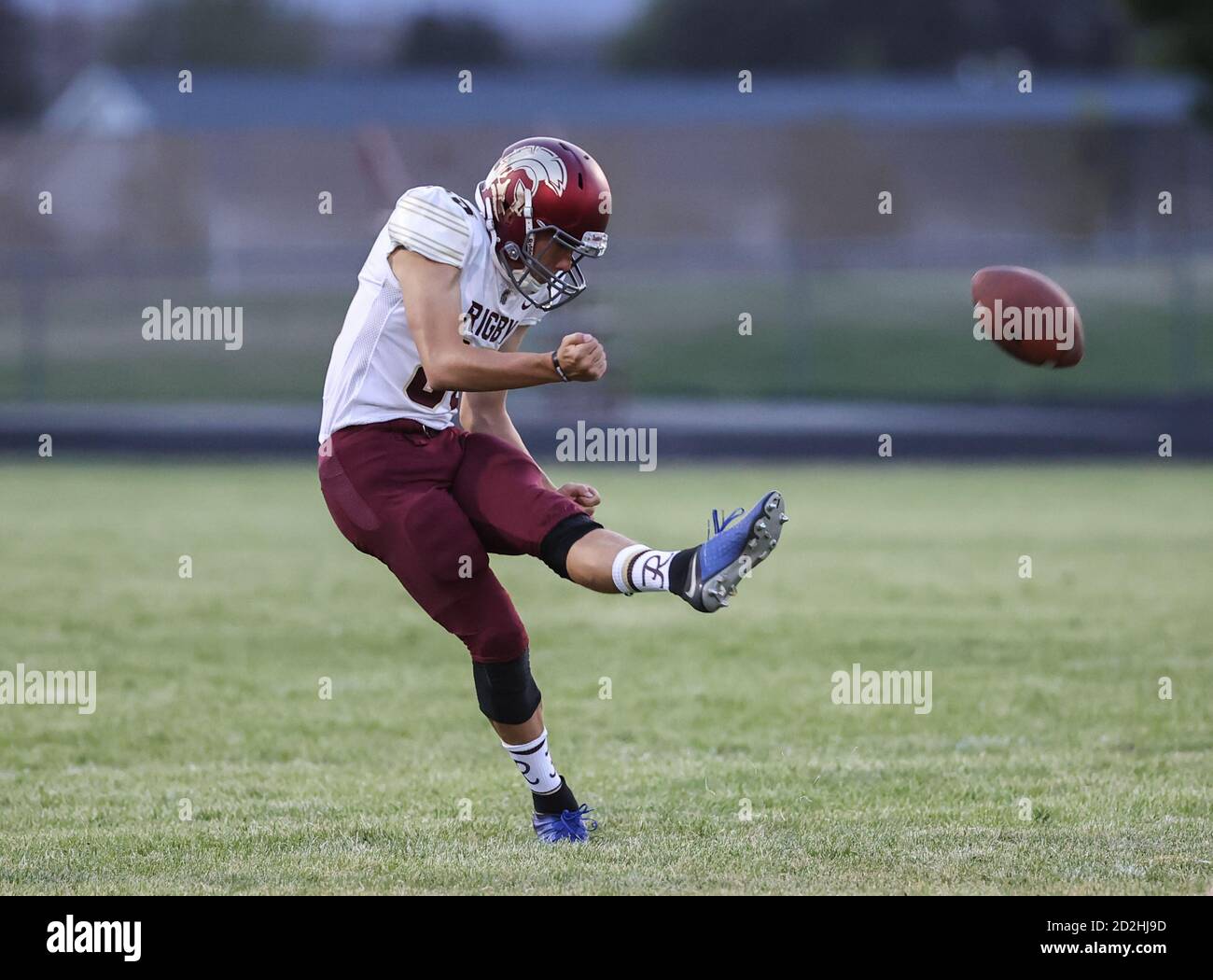 Football action with Rigby vs Post Falls High School in Post Falls ...