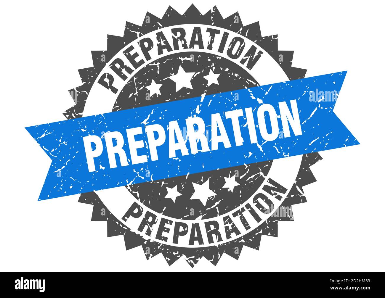 preparation stamp. round grunge sign with ribbon Stock Vector Image ...