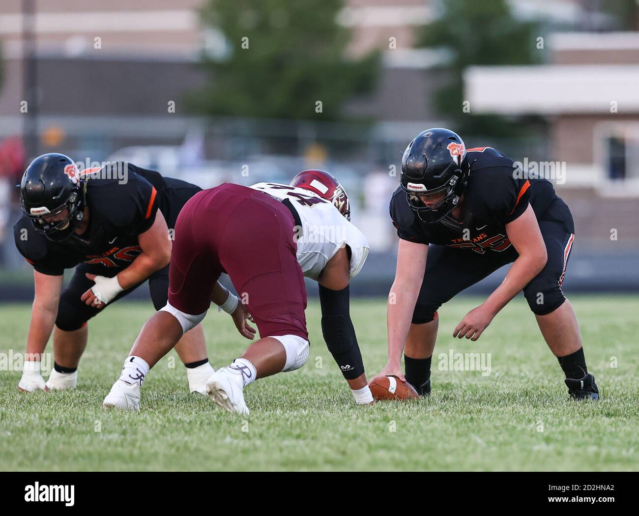 Football action with Rigby vs Post Falls High School in Post Falls ...