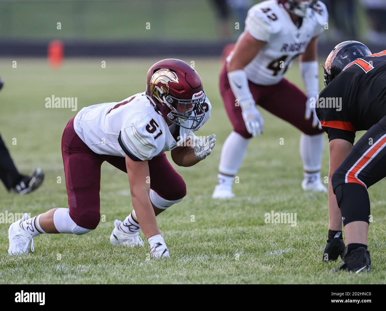 Football action with Rigby vs Post Falls High School in Post Falls ...