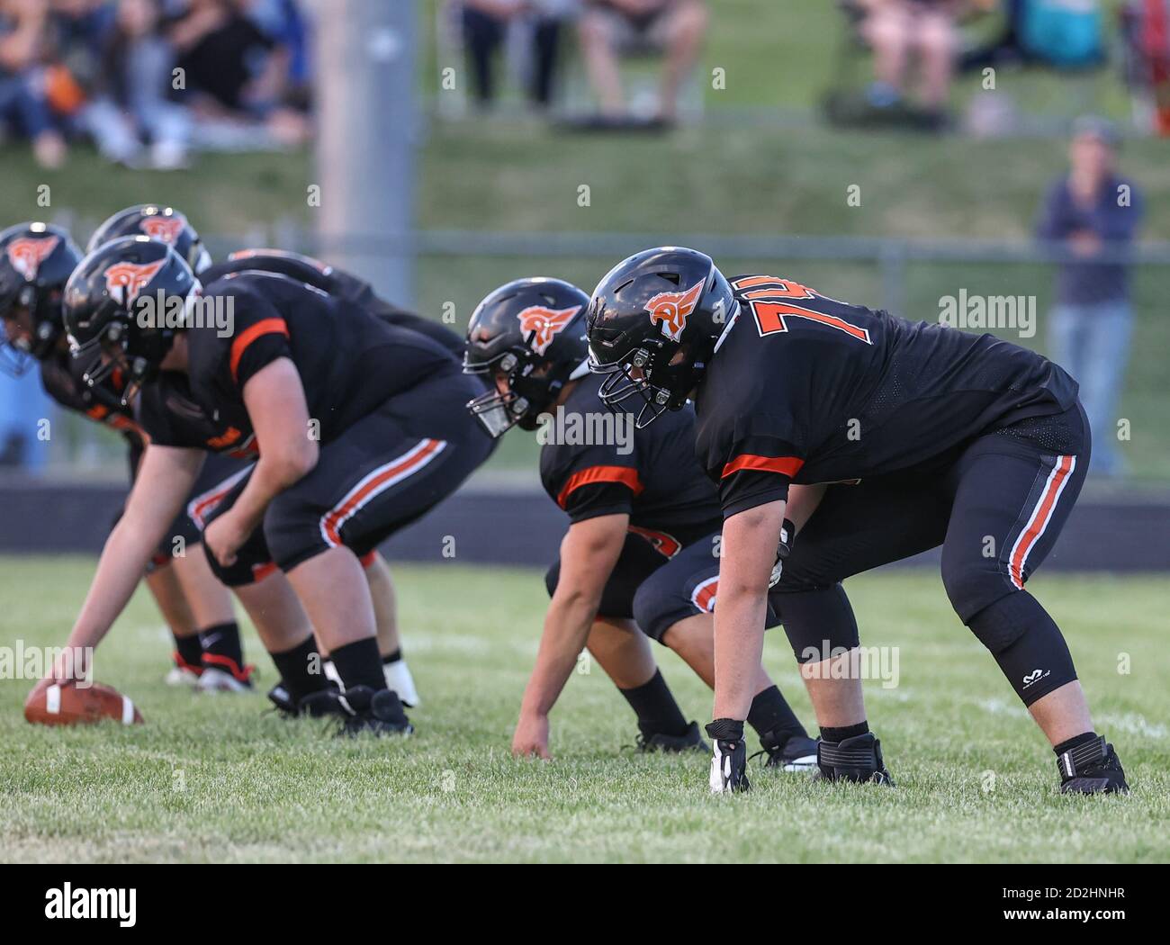 Football action with Rigby vs Post Falls High School in Post Falls ...