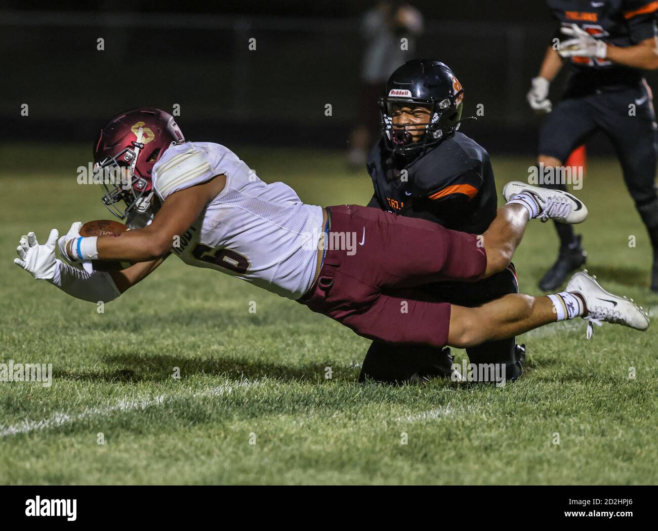Football action with Rigby vs Post Falls High School in Post Falls ...