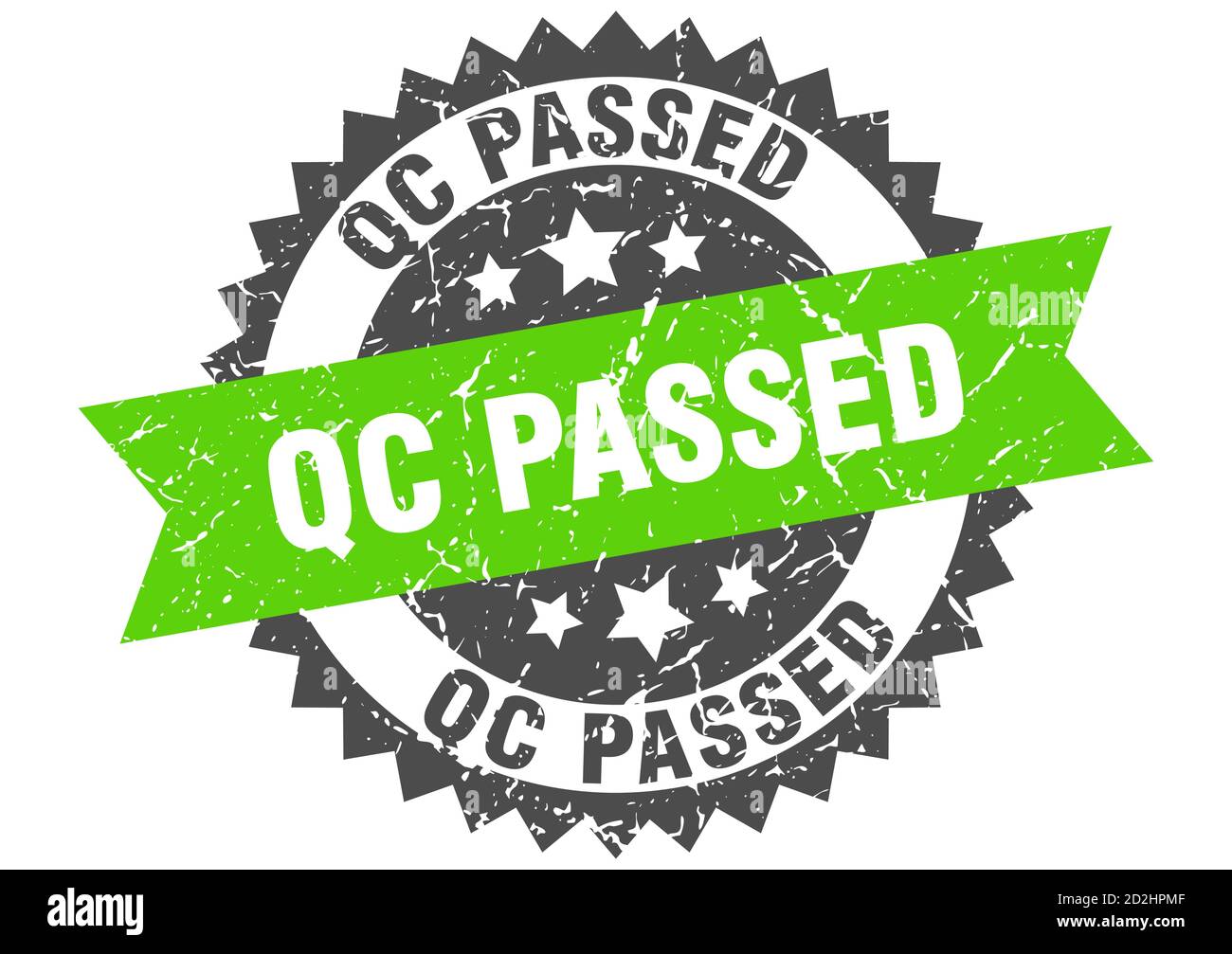 qc passed stamp. round grunge sign with ribbon Stock Vector Image & Art ...