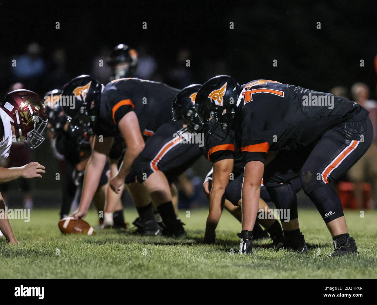 Football action with Rigby vs Post Falls High School in Post Falls ...