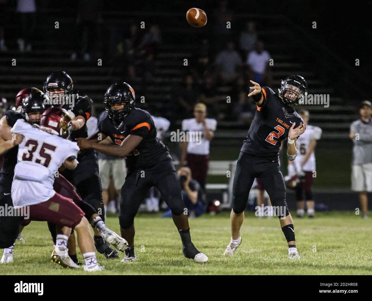 Football action with Rigby vs Post Falls High School in Post Falls ...