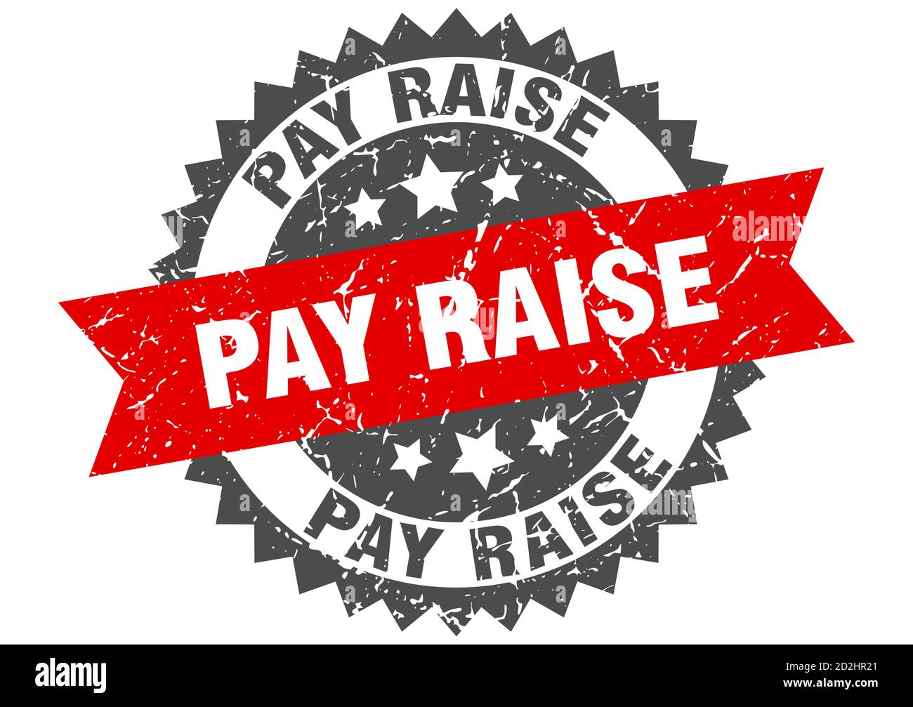 pay raise stamp. round grunge sign with ribbon Stock Vector Image & Art ...