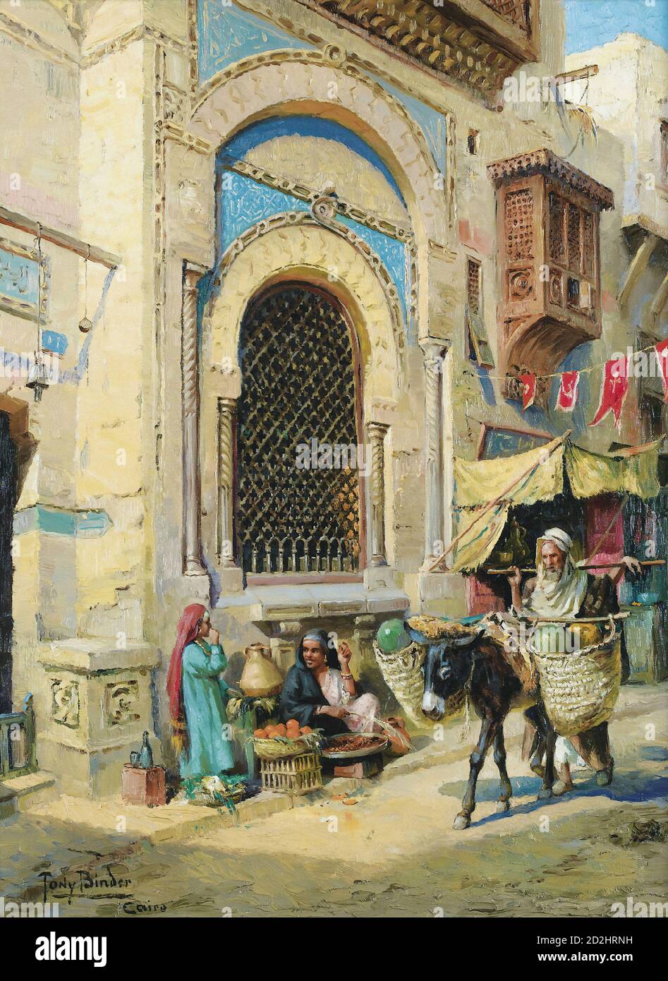 Binder Anton - the Orange Merchant in Cairo - Austrian School - 19th ...