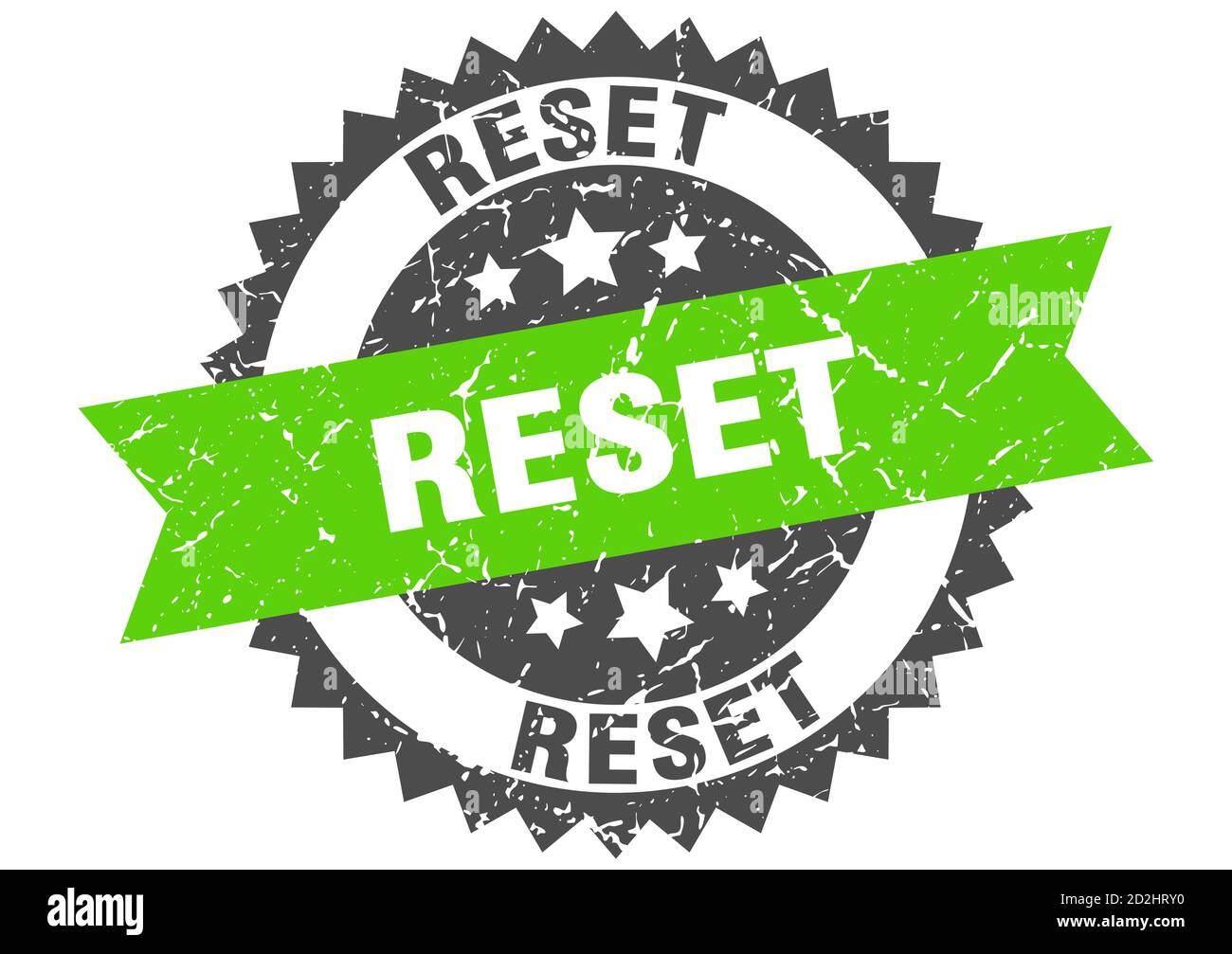 reset stamp. round grunge sign with ribbon Stock Vector Image & Art - Alamy