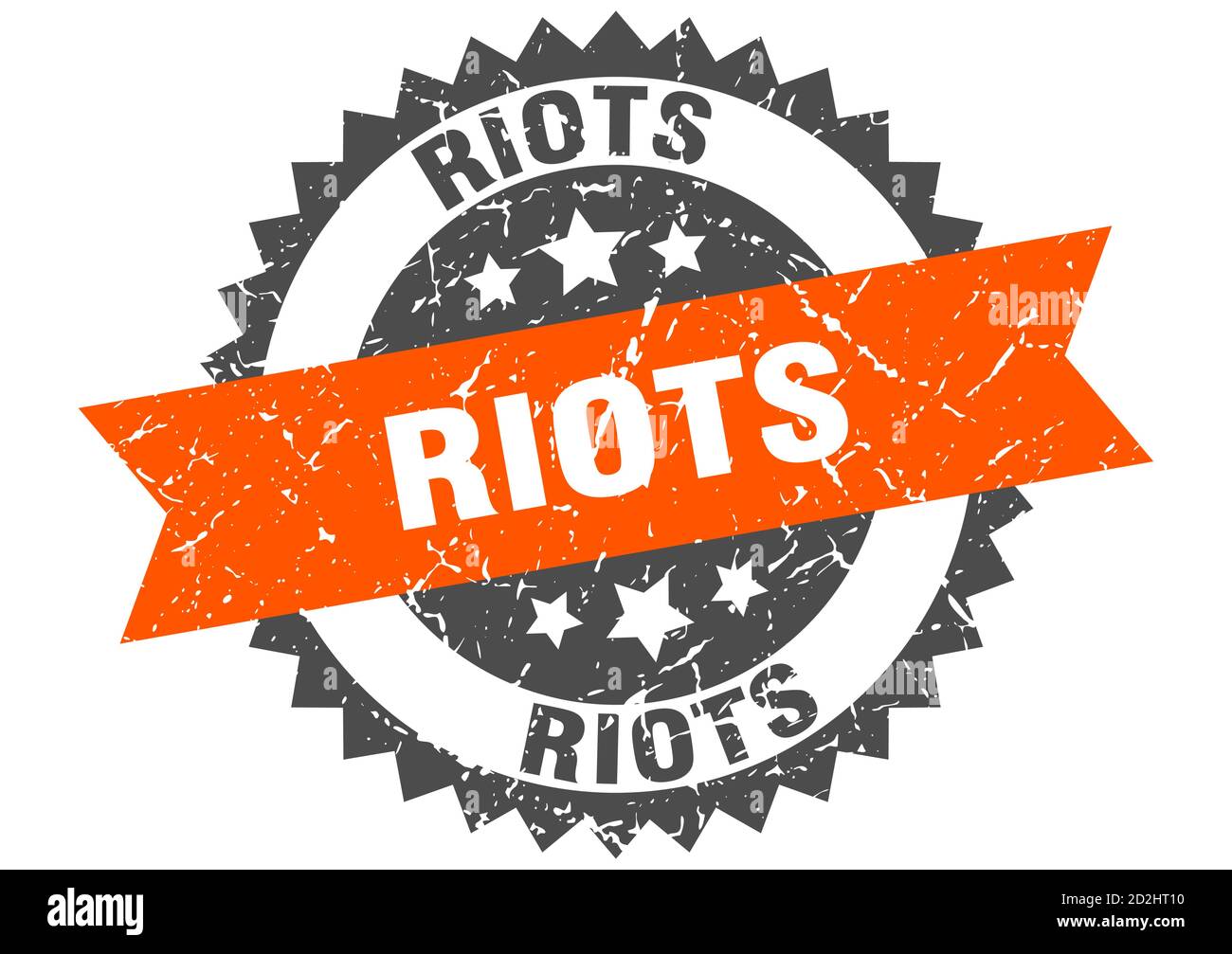 riots stamp. round grunge sign with ribbon Stock Vector Image & Art - Alamy