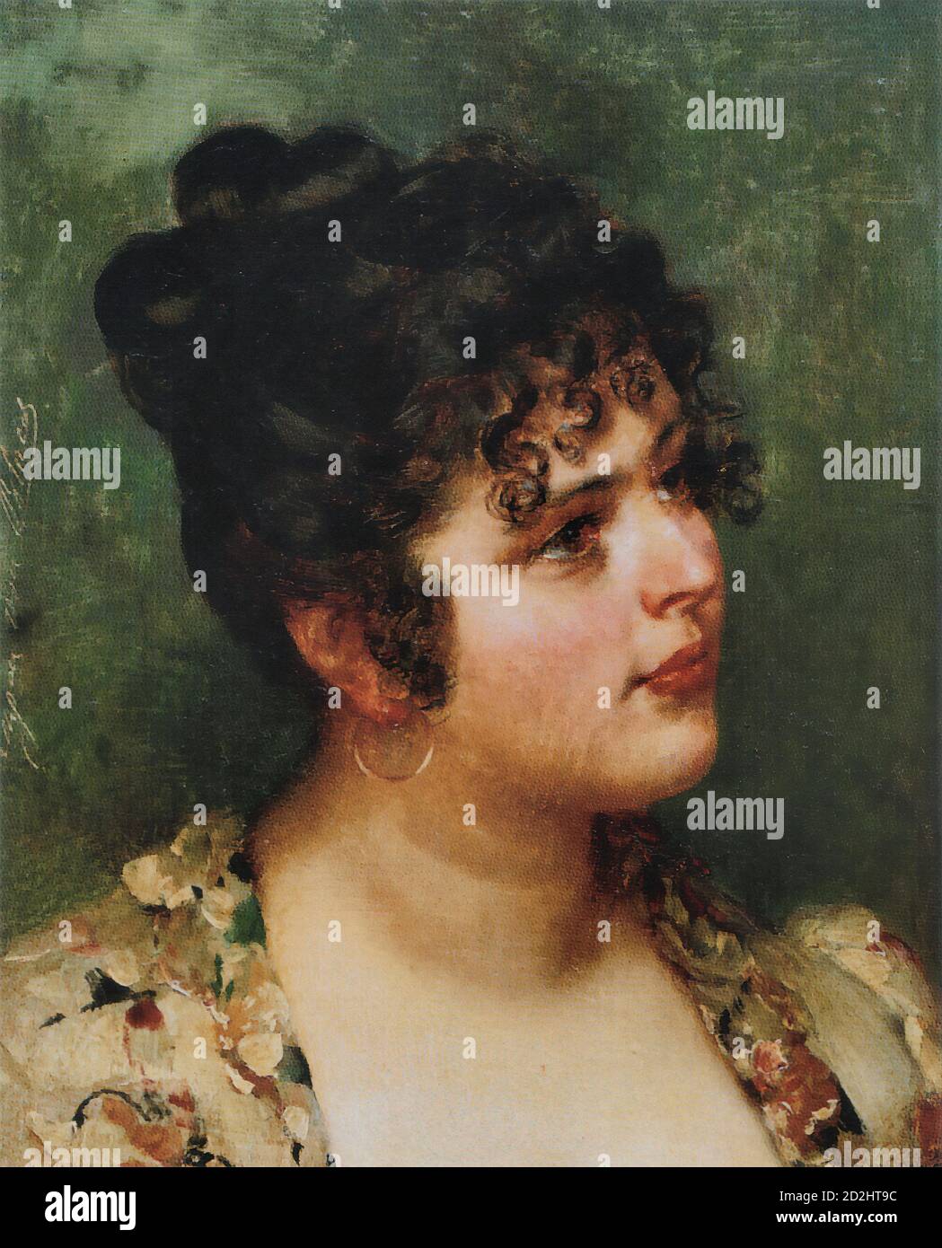 Blaas Eugene De - a Coy Look - Austrian School - 19th Century Stock ...