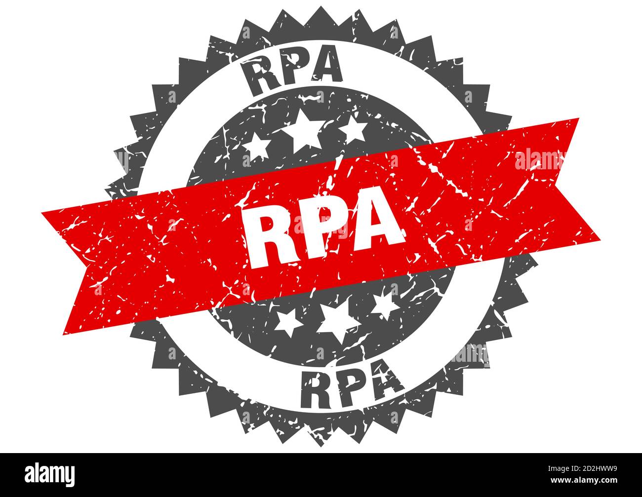 rpa stamp. round grunge sign with ribbon Stock Vector Image & Art - Alamy